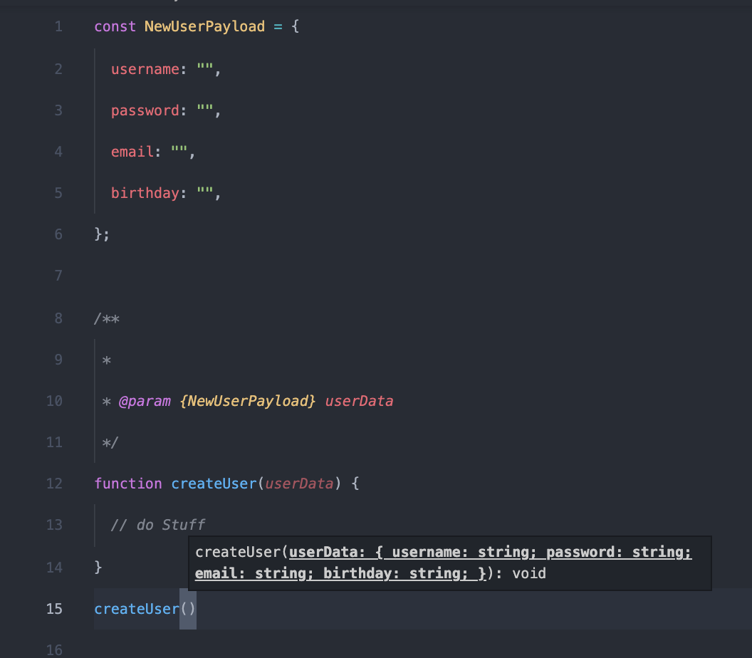 Let’s see what our code looks like in VSCode at this point:
